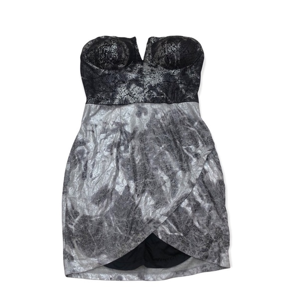 Rolypoly | Dresses | Roly Poly Black And Gray Strapless Mini Dress ...